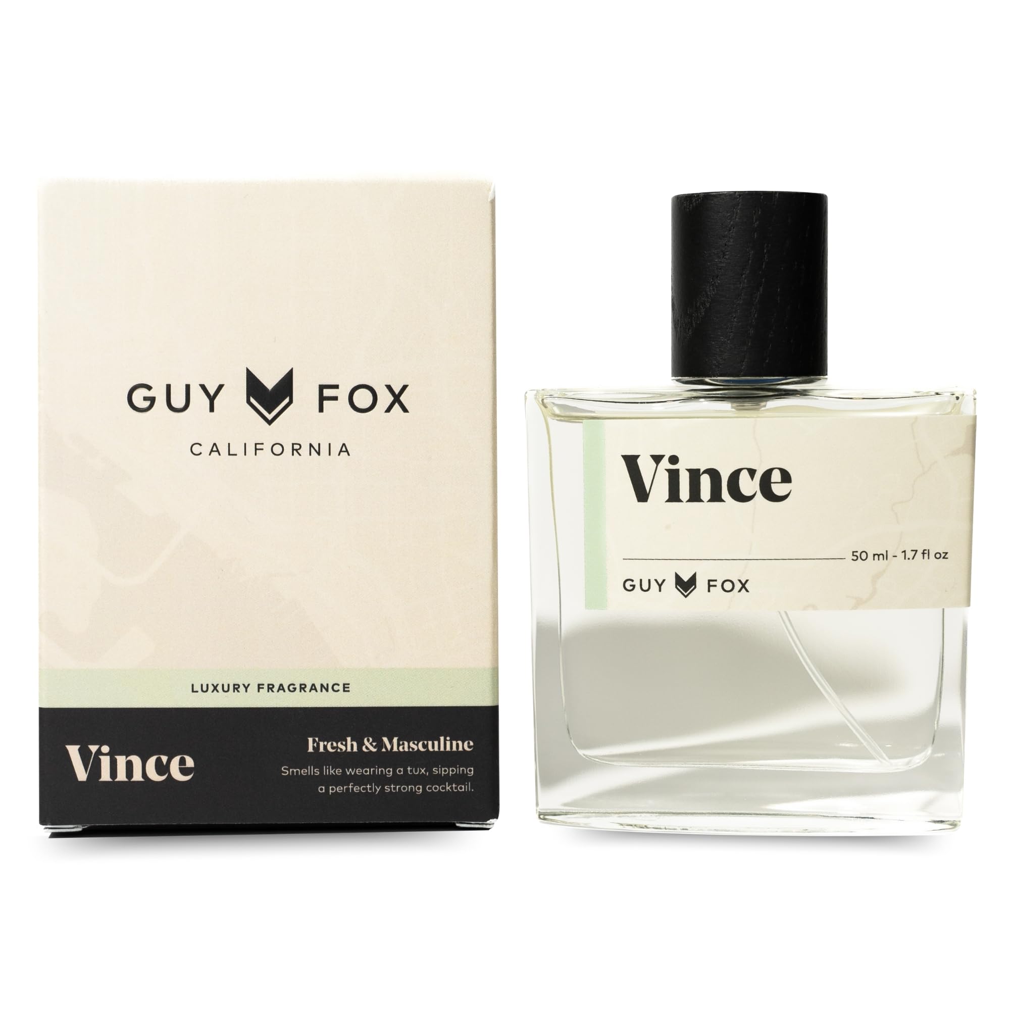 GUY FOX - Vince - Cologne For Men | Crushed Lime, Mint Gin & Sunset Musk | Fresh, Masculine Men's Cologne | Menâs Fragrance | 1.7 Fl Oz