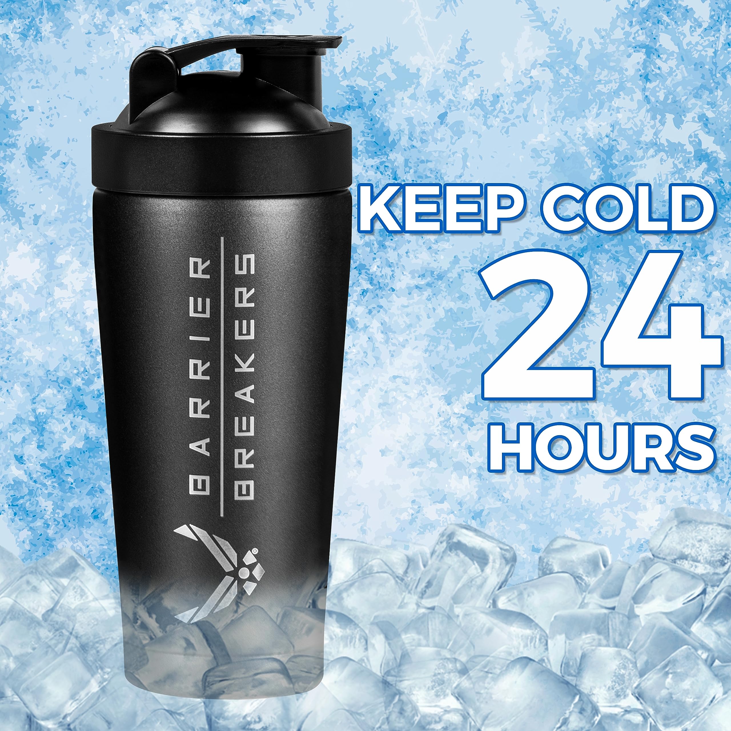 Military Gift Shop 24oz Insulated Air Force Shaker Bottle Engraved Logo–24oz Water Bottle–Cup for Protein Shakes Air Force Gifts | Disabled USMC Vet Owned SMALL Business