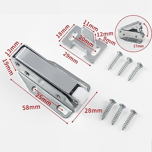 kmobruzy 2-Piece/Set Elephant Trunk Hook Lock Cabinet Door Cabinet Door Latches Lock Steel Door Latches Cabinet Door Lock Durable Cabinet Door Lock