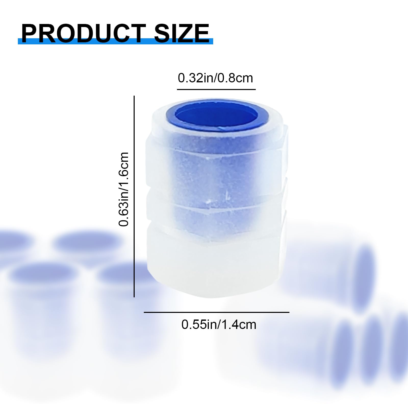 QUICTO 8PCS Car Tire Valve Caps, Illuminated Tire Valve Caps for Cars, Motorcycles, Bicycles, Trucks, SUVs Universal Tire Valve Caps (Blue)