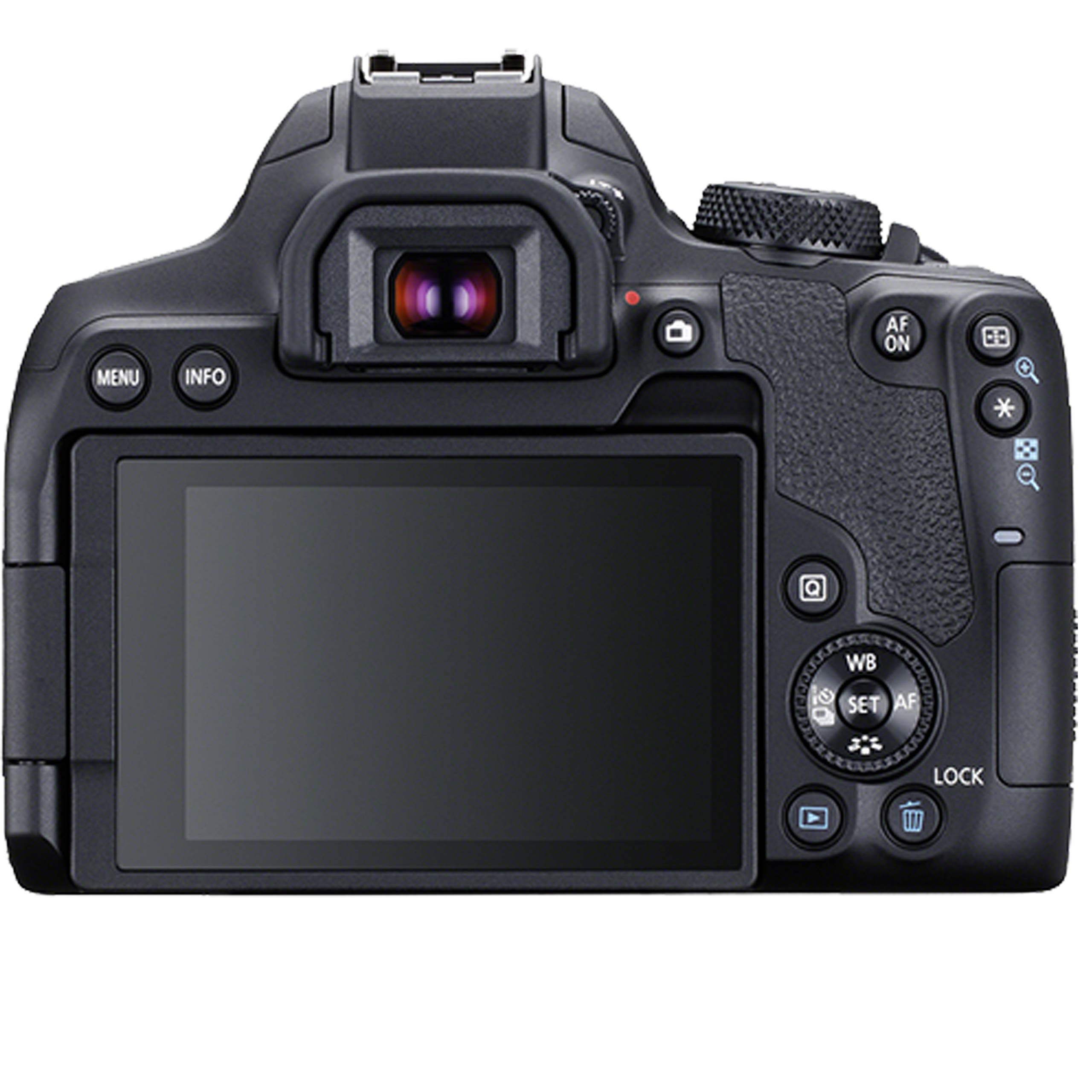 Canon EOS 850D / Rebel T8I DSLR Camera w/EF-S 18-55mm F/4-5.6 STM Zoom Lens + 420-800mm Super Telephoto Lens + 64GB Memory, Case, Tripod, Flash, Remote, and More (36pc Bundle)