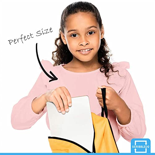 Scribbledo Set of 6 Small White Board Dry Erase Boards Classroom Pack Mini White Boards 9"x12β Personal Whiteboards for Students Teachers School Supplies Lapboards l 6 Mini Whiteboard Erasers Included