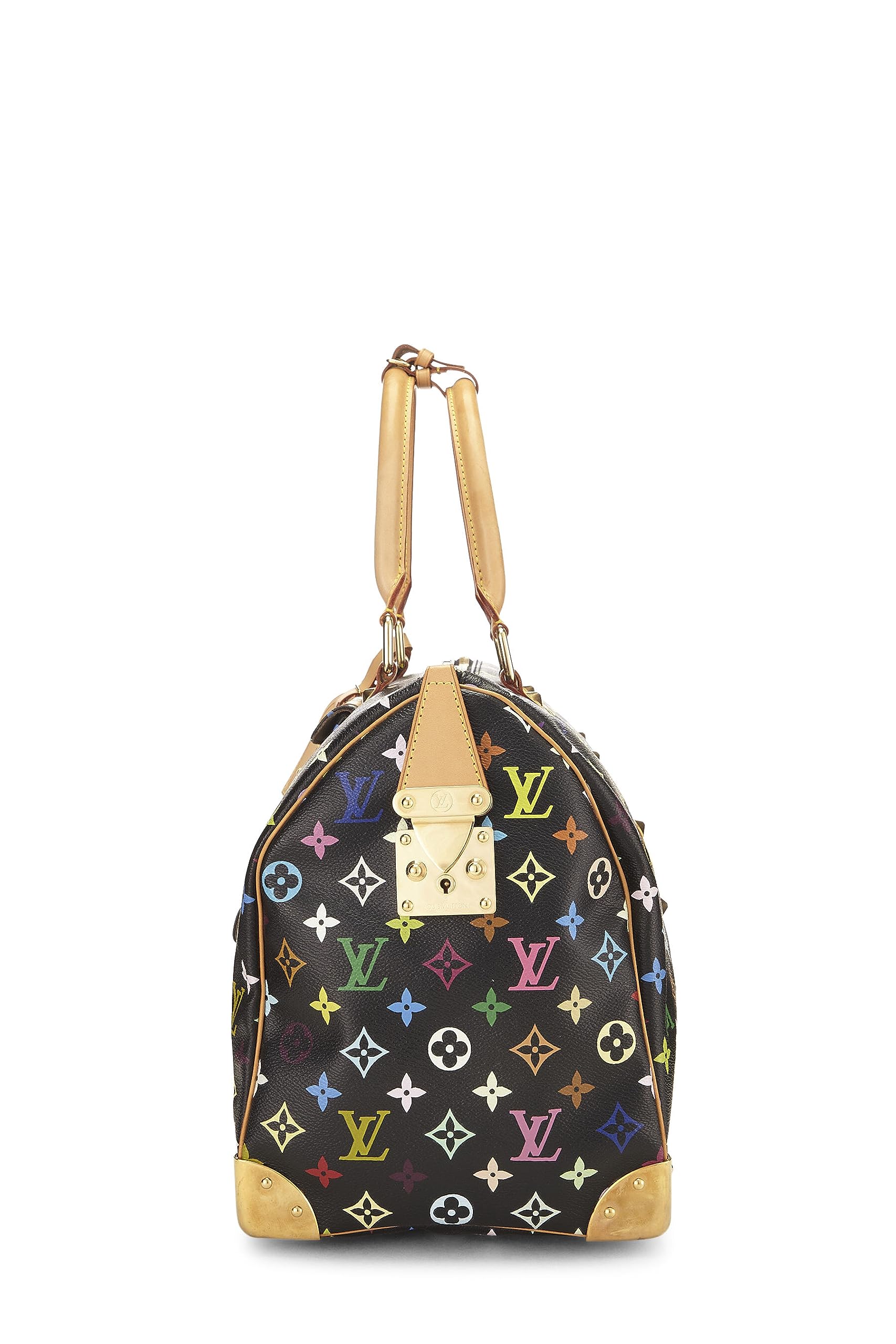 Louis Vuitton, Pre-Loved Takashi Murakami x Louis Vuitton Black Monogram Multicolore Keepall 45, Black
