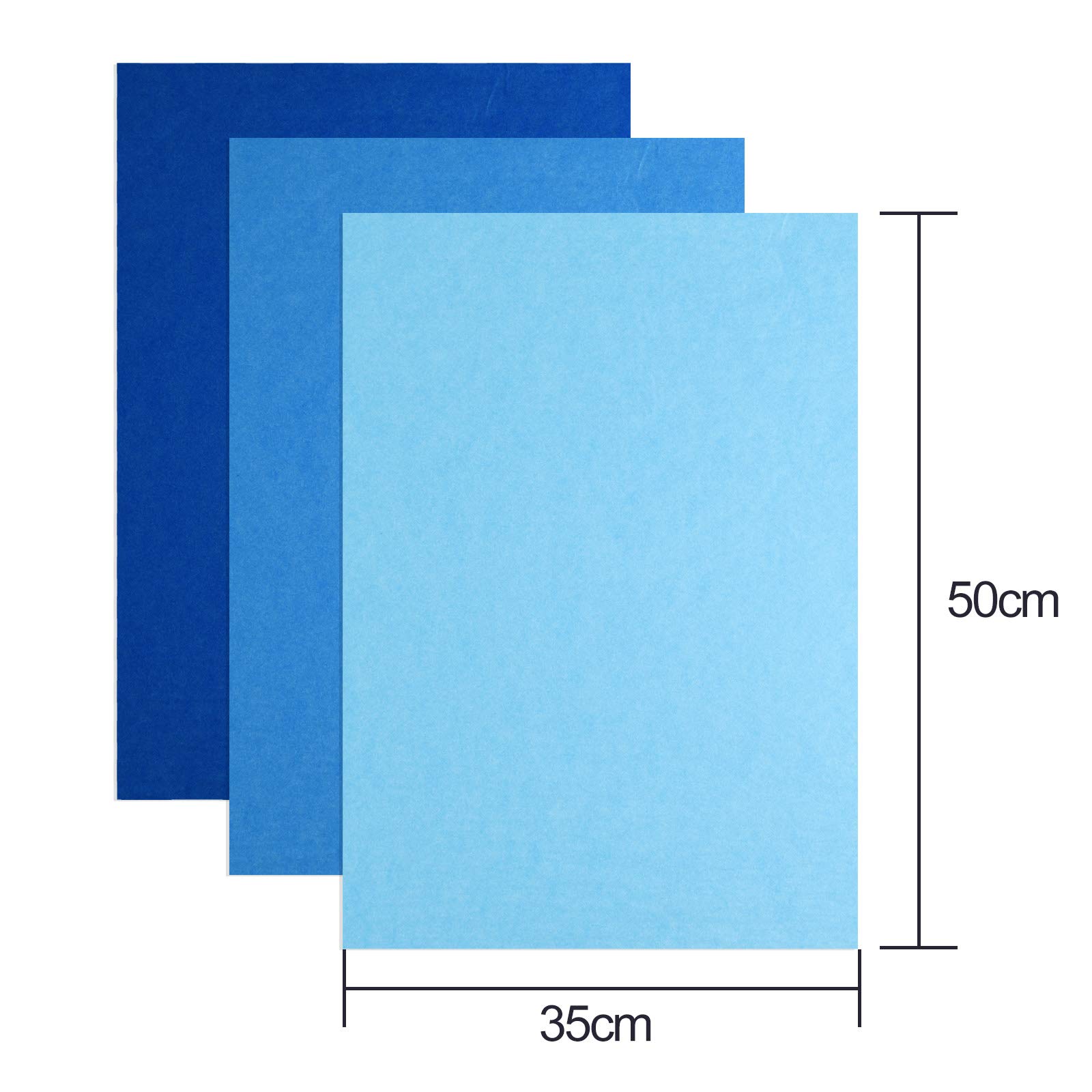 PLULON 60 Sheets Blue Tissue Paper Bulk and 60 Sheets Brown Tissue Paper Bulks