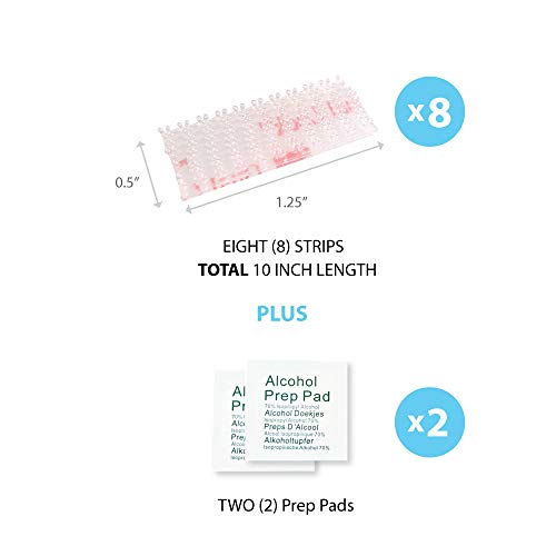 AUTOBOXCLUB - Heavy Duty EZPass/IPass/Toll Pass Mounting Strips/EZ Pass Mounting Strips/EZPass Transponder Device Holder/EZ Pass Adhesive Strip Set - 8pcs (4sets) with Alcohol Prep Pad