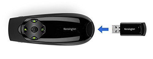 Kensington Expert Wireless Presenter with Green Laser Pointer and Cursor Control (K72426AMA)