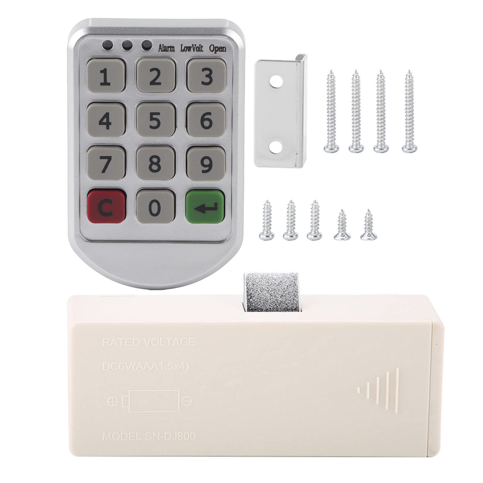 Electronic Lock, ABS Plastic Panel Digital Electronic Intelligent Password Keypad Number Cabinet Door Code Lock