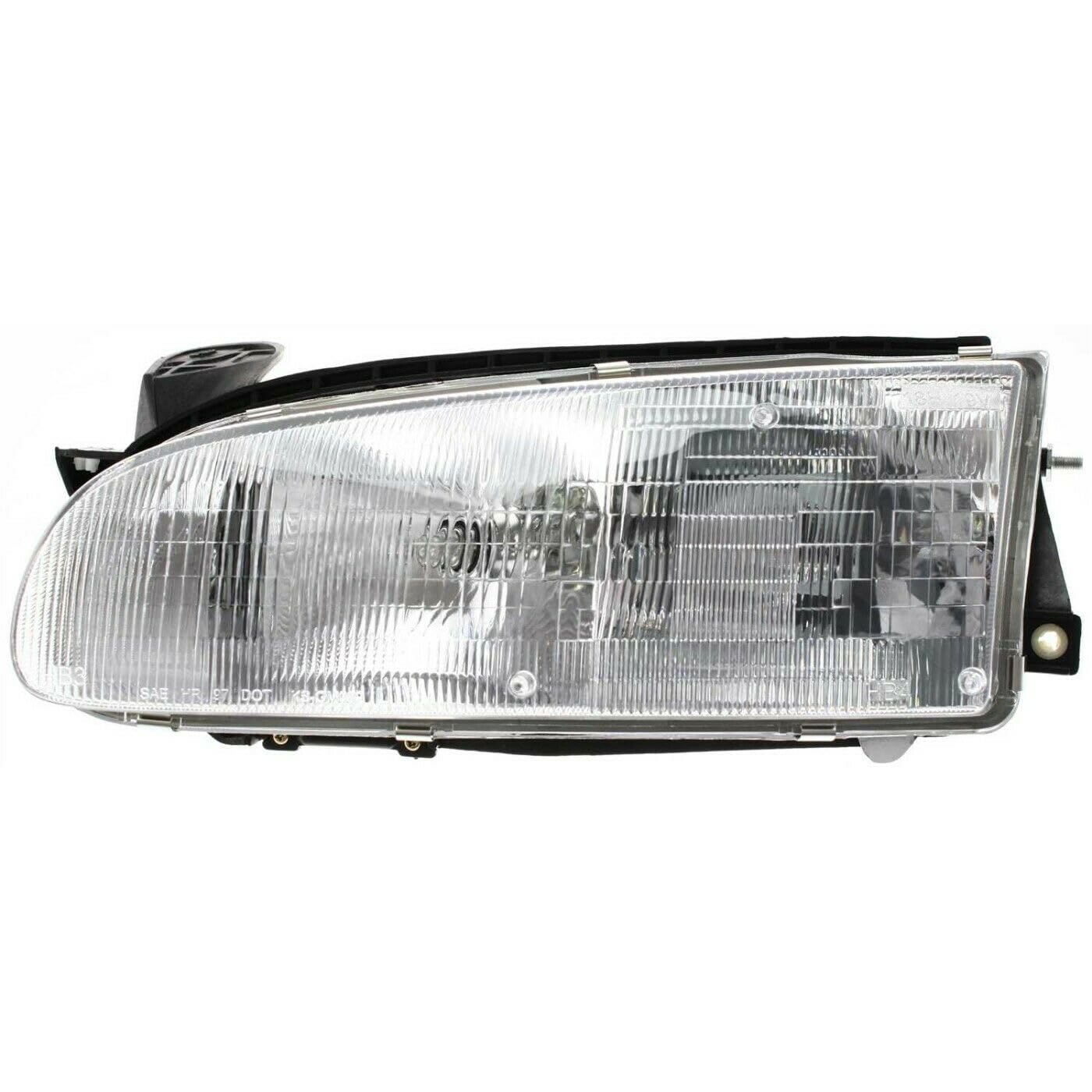 ZONEEAKO 2pcs Headlight Halogen Bulb Left Right Side Clear Lens Headlamp with Bulb for Geo for Prizm Base/LSI 93-97 (2) Headlights 94852389 10818620