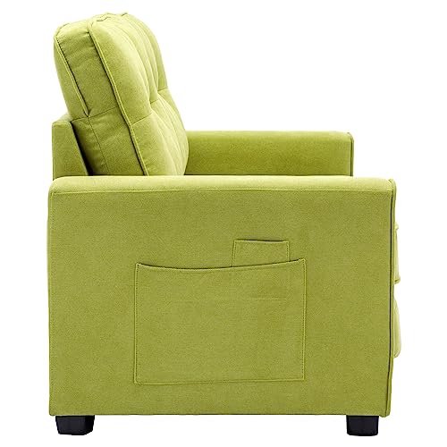 ERYE Modern Convertible Futon Sofa Bed, Adjustable Functional Loveseat Compact Foldable Love Seat,Comfy Sleeper Daybed 3 in1 Recliner Sofa & Couch for Small Space