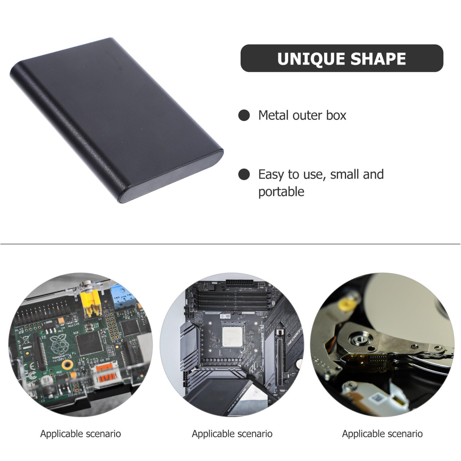 Gatuida 64G Portable External SSD Mobile Hard Drive Mini Expansion Hard Disk Portable External Solid State Drives for PC Laptop Black
