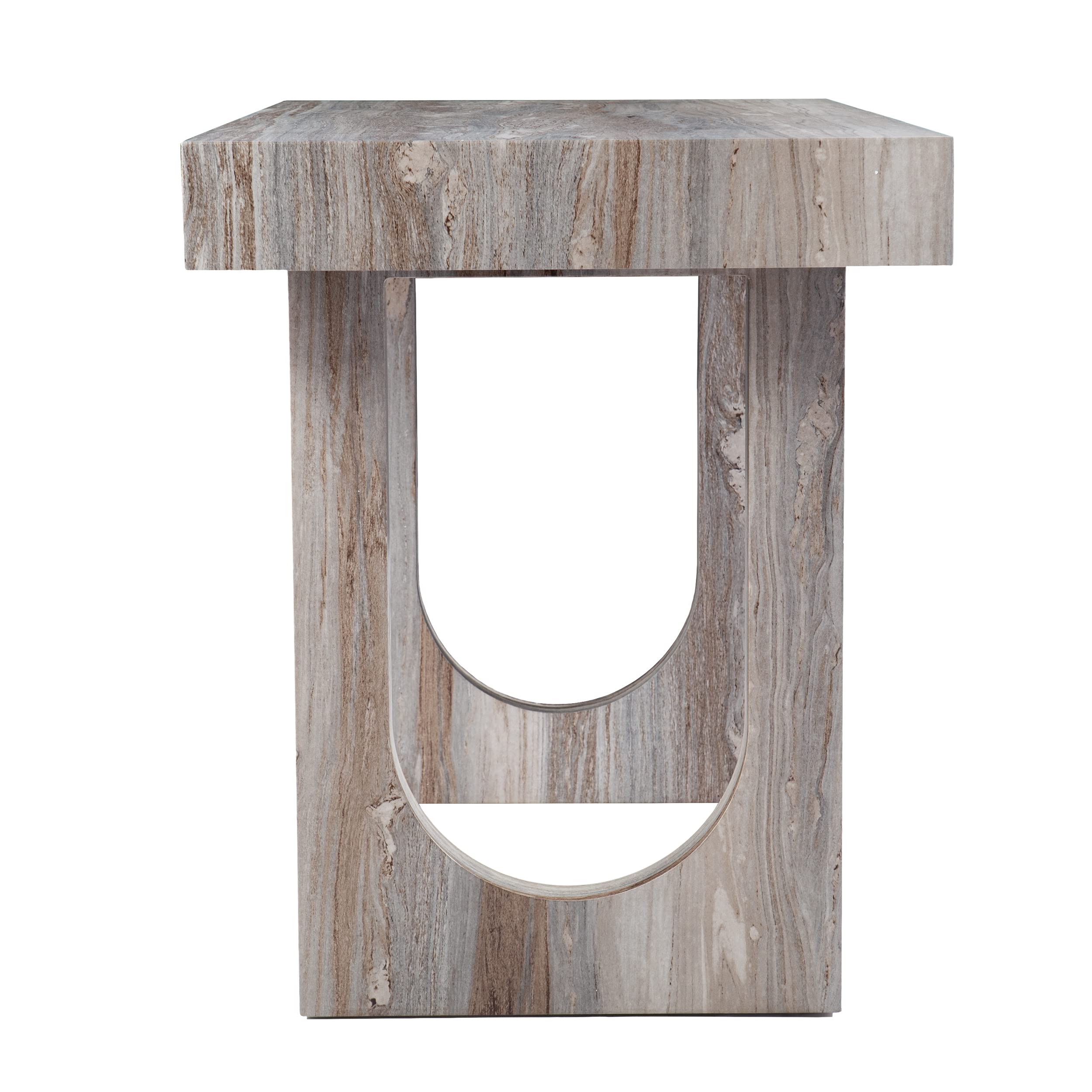 YLEOOB 45 inch Artificial Marble Table, Home Computer Table, Small Desk, Office Desk, Suitable for Living Room and Bedroom