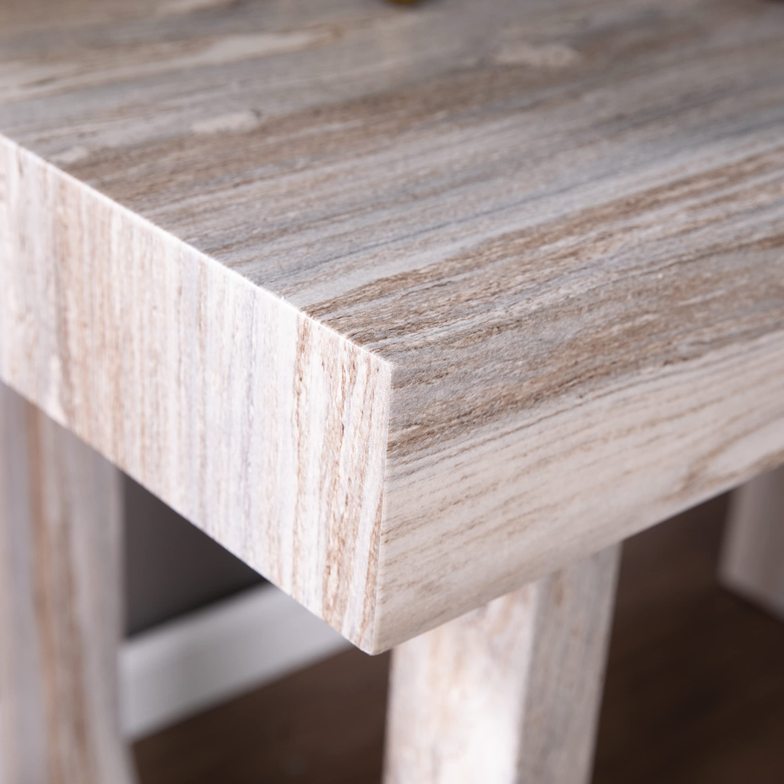 YLEOOB 45 inch Artificial Marble Table, Home Computer Table, Small Desk, Office Desk, Suitable for Living Room and Bedroom