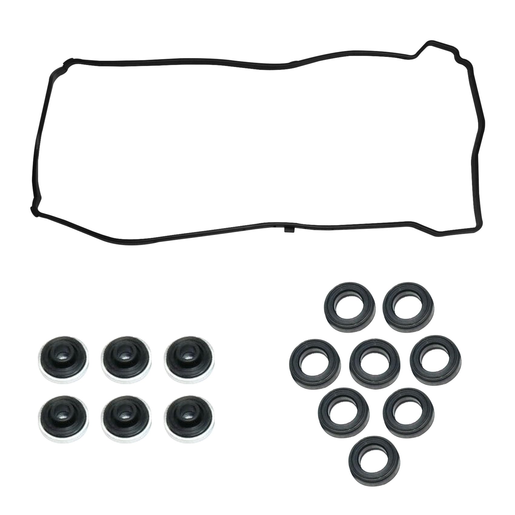 VS50614R Valve Cover Gasket Set Compatible with 2002-2015 Honda Accord Civic CR-V Element Crosstour Compatible with Acura 2004-2015 CSX ILX RDX RSX TSX 2.0L 2.3L 2.4L Replace 12341-R40-A00