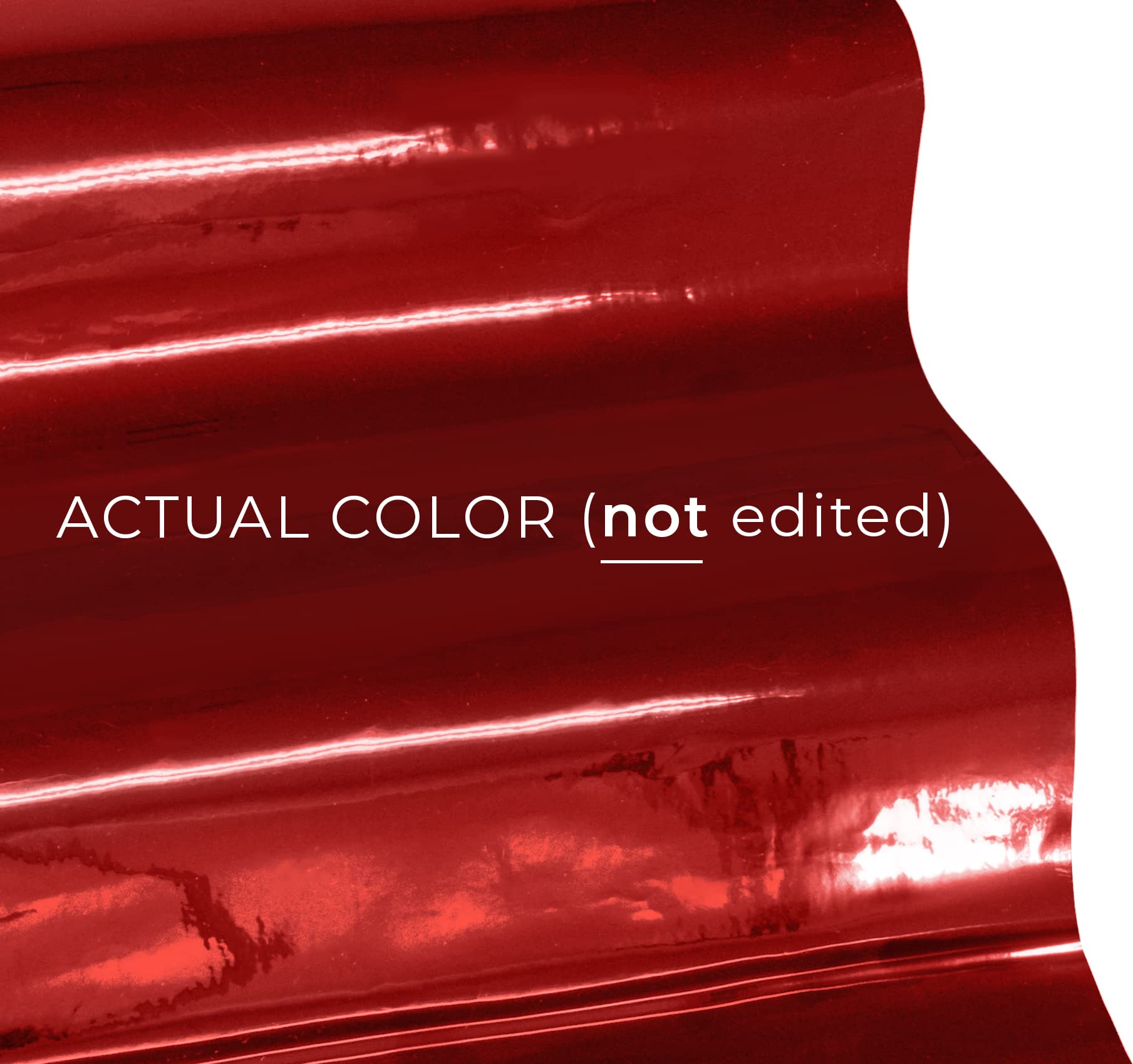 VViViD DECO65 Chrome Gloss Bundle Craft Vinyl 2 Rolls of 7ft x 11.8" (Red & Silver) - M0