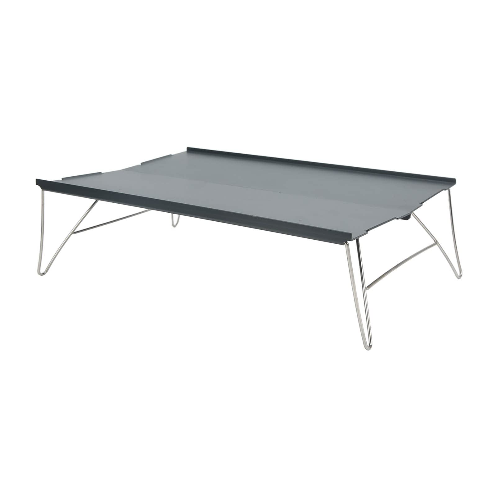 Topyond Portable Aluminum Alloy Barbecue Table, Detachable Camping Table Corrosion Resistance Stable Table Easy to carry for Camping Picnic Backyard