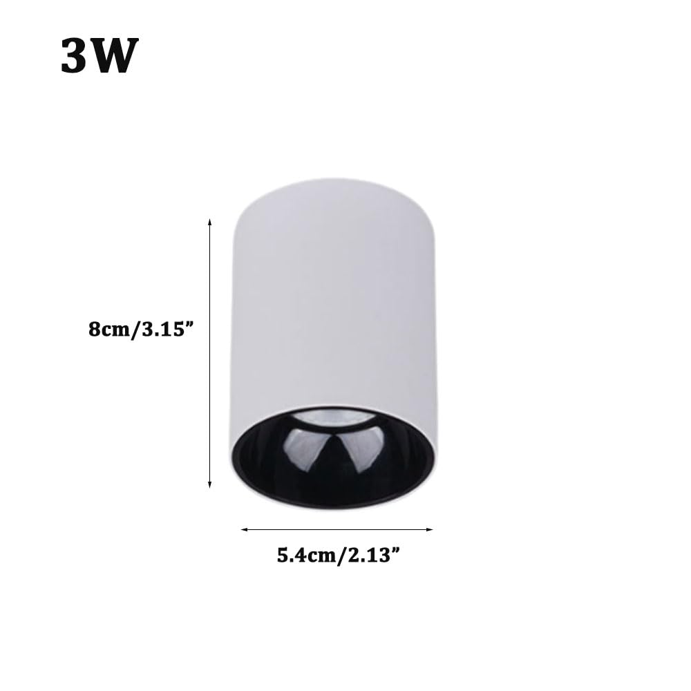 IOEDHW Anti-glare Ceiling Lamps Ultra-Thin Aluminum Metal Spotlight Indoor Decoration Surface Mounted Downlight Living Room Aisle Ceiling Spot Lamps Clothing Decor LED Ceiling Down Lighting Baffle Tri