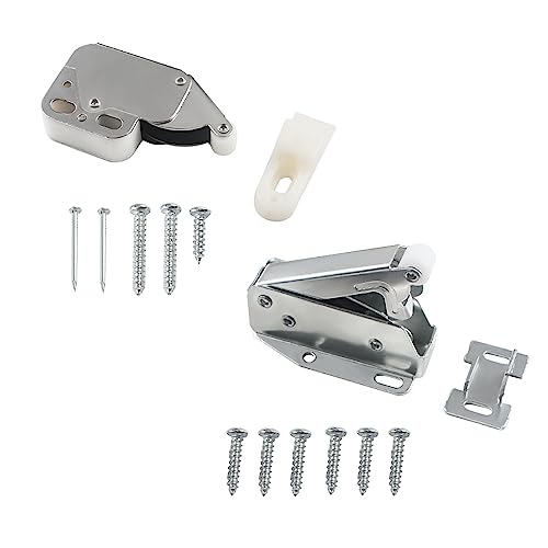 Whigetiy 2-Piece/Set Elephant Trunk Hook Lock Cabinet Door Cabinet Door Latches Lock Steel Door Latches Cabinet Door Lock Durable Closet Lock