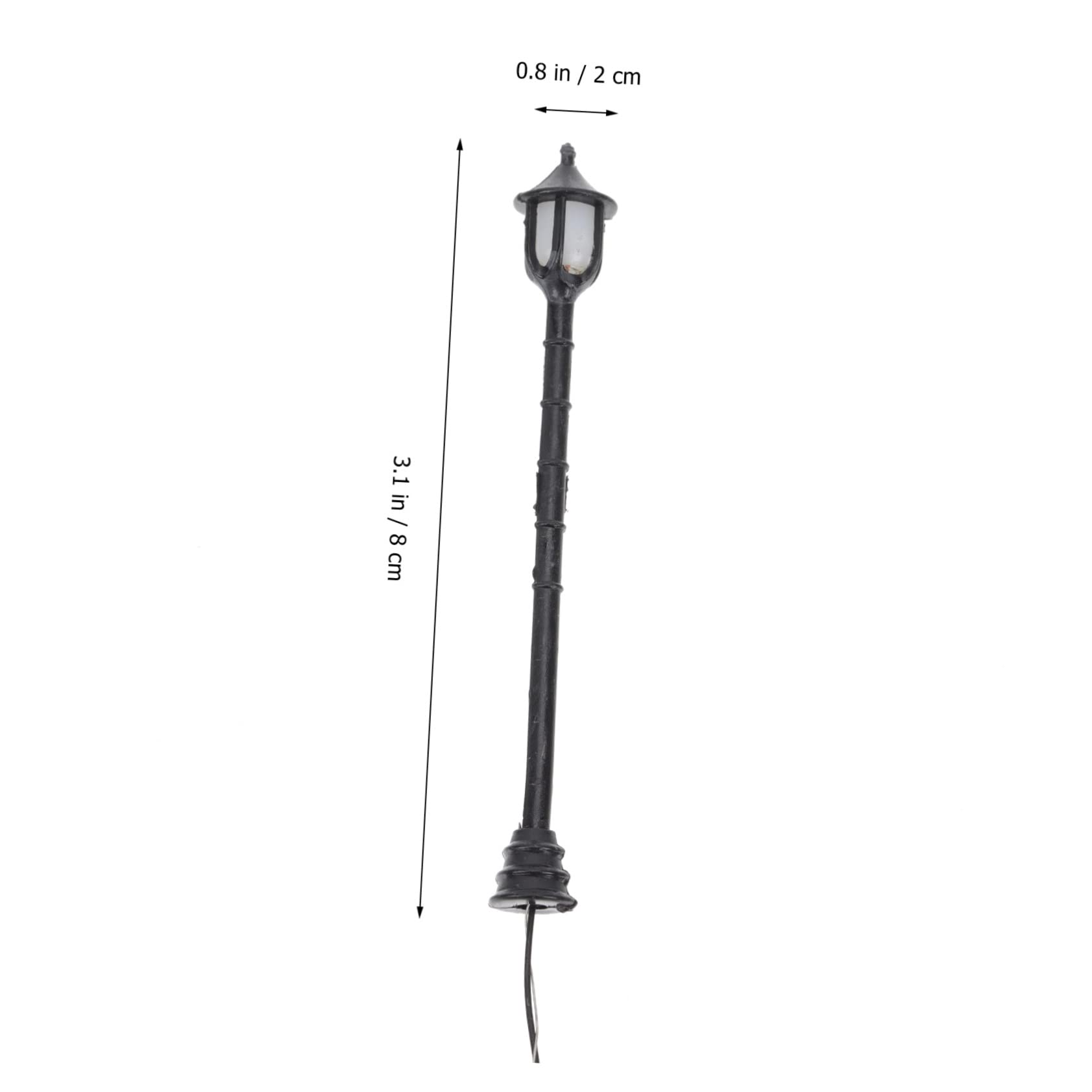 DOITOOL 12pcs Model Street Lights Miniature Pe Material Landscape Street Lamps for Decor and Mini Garden Random Style
