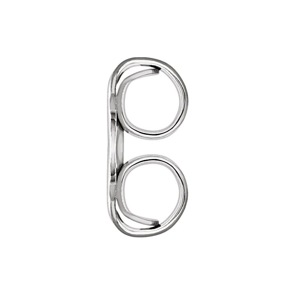 Semi-Polished Platinum Medium Weight Friction Earring Jewelry Finding Component Back with 4.5mm Pad Fine Jewelry For Women Gifts For Her