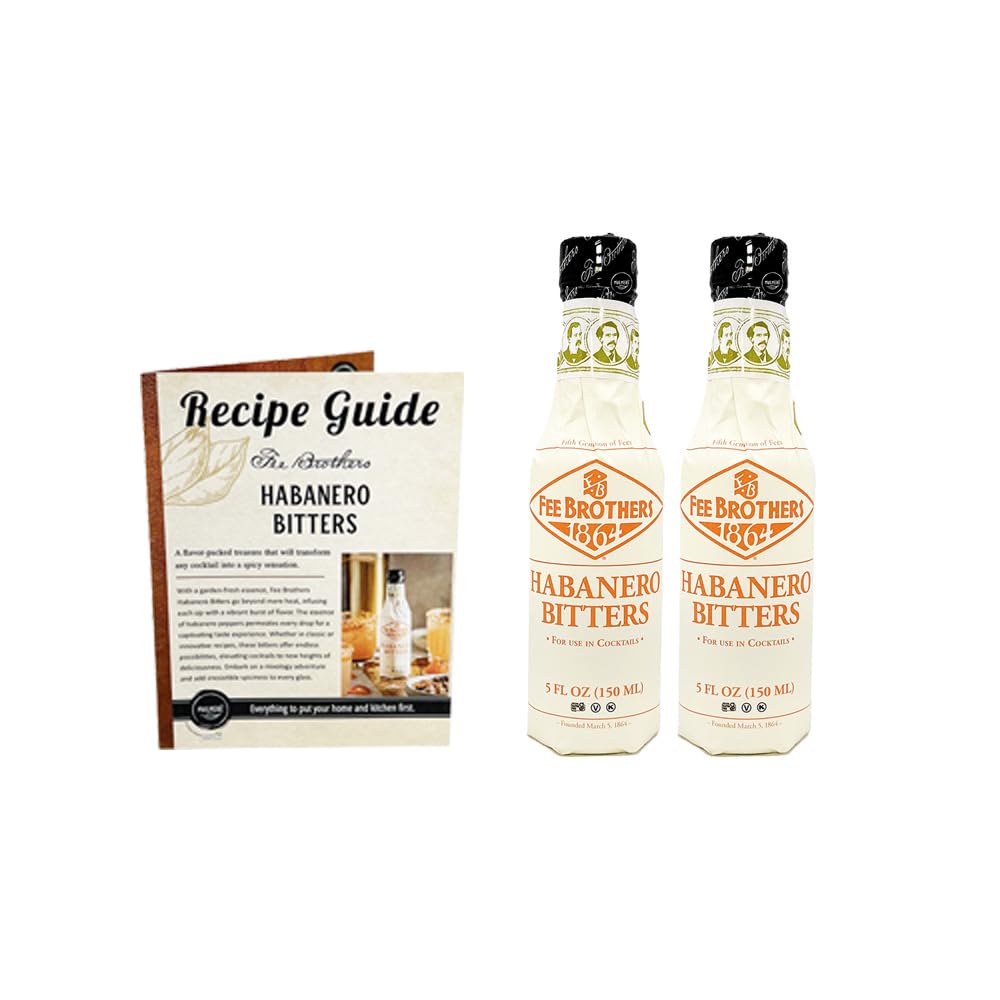 MULMEHĆ Exclusive Recipe Guide and Fee Brothers Habanero Bitters Gift Bundle, 2 Bottles