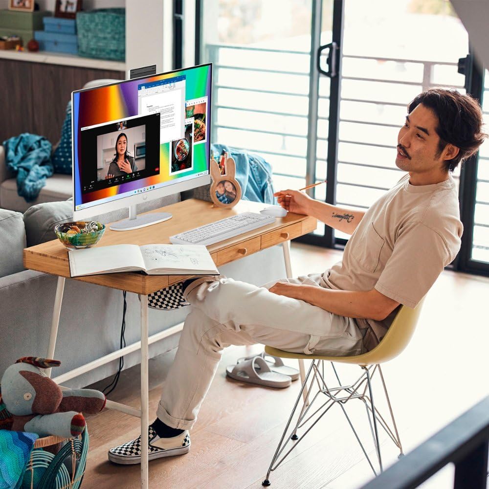 HP 27 All-in-One Touch Desktop 1TB SSD 32GB RAM (Intel 13th generation with 10 cores and Turbo Boost to 4.60GHz, 1 TB SSD, 32 GB RAM, 27-inch FullHD Touchscreen, Win 11) PC Computer Essential Pavilion