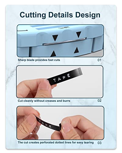 Airmall Omega S Embossing Label Maker Machine with Tapes, OmegaS 3D Embosser Handheld Label Machine, Portable Lettering Embossed Labeler with 6 Rolls Emboss Tapes for Home DIY Crafting