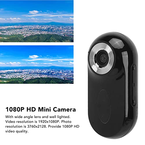Airshi Body Camera, Rugged Sports Camera 1080P HD Outdoor Portable 30fps Image Clip Design for Hiking (Black)