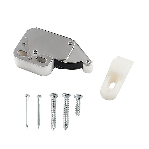 Whigetiy 2-Piece/Set Elephant Trunk Hook Lock Cabinet Door Cabinet Door Latches Lock Steel Door Latches Cabinet Door Lock Durable Closet Lock