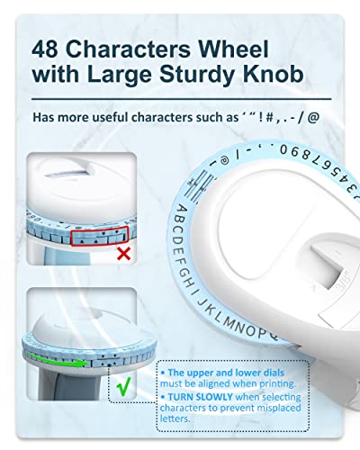 Airmall Omega S Embossing Label Maker Machine with Tapes, OmegaS 3D Embosser Handheld Label Machine, Portable Lettering Embossed Labeler with 6 Rolls Emboss Tapes for Home DIY Crafting