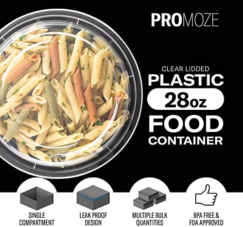 50-Pack meal prep Plastic Microwavable Food Containers Bowls for meal prepping with Lids (28 oz.) Black Reusable Storage Lunch Boxes -BPA-Free Food Grade -Freezer & Dishwasher Safe. - PREMIUM QUALITY