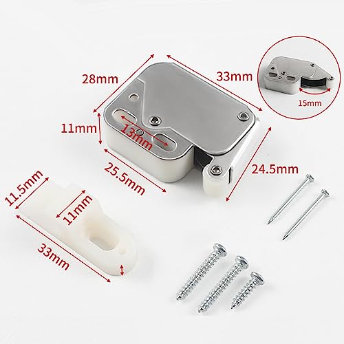 Whigetiy 2-Piece/Set Elephant Trunk Hook Lock Cabinet Door Cabinet Door Latches Lock Steel Door Latches Cabinet Door Lock Durable Closet Lock