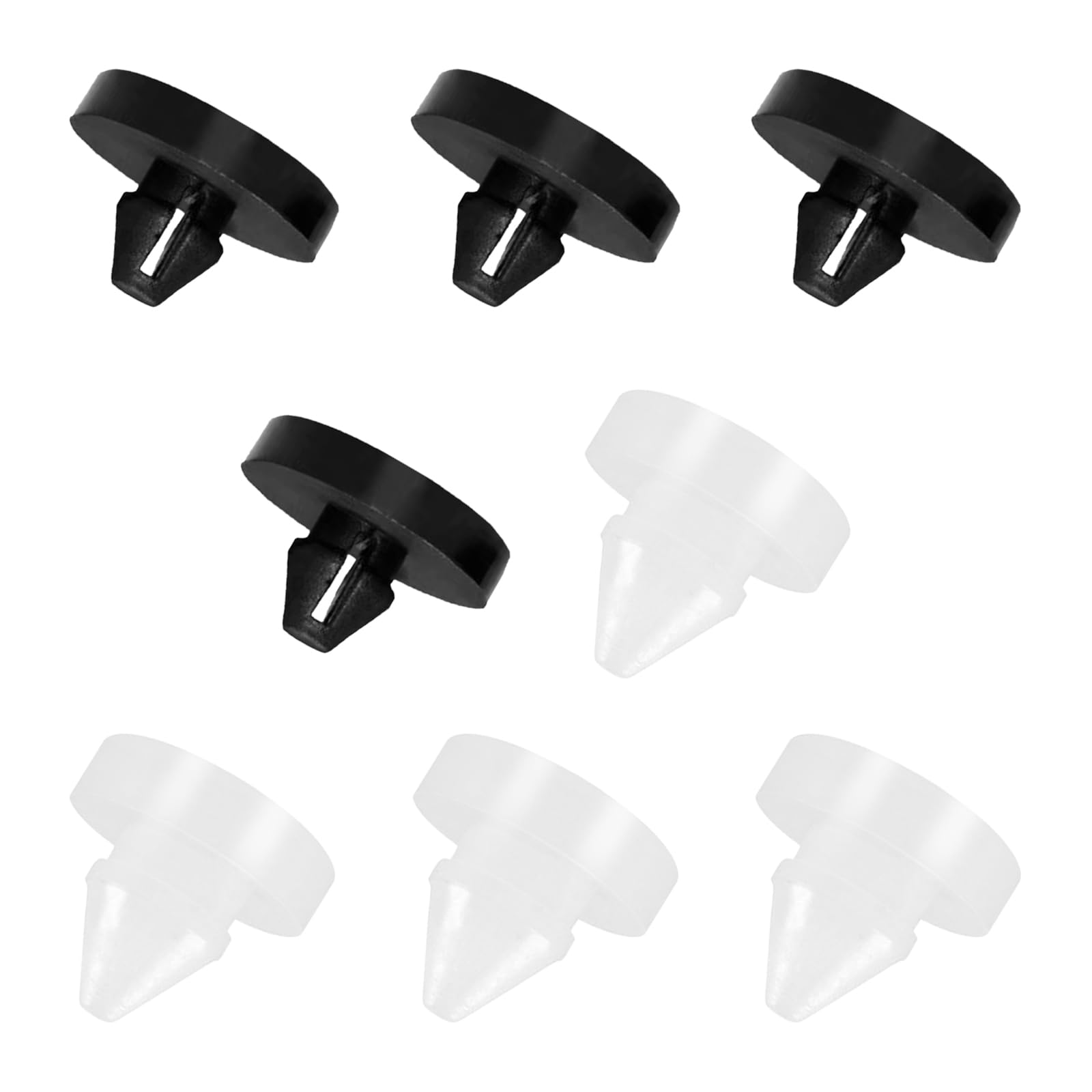 QUICTO 8 Pcs Brake Pedal Stop Pad, Rubber Brake Stop, Automotive Clutch Pedal Stop, Compatible with 90541-06036 46505-SA5-000 (Black and White)