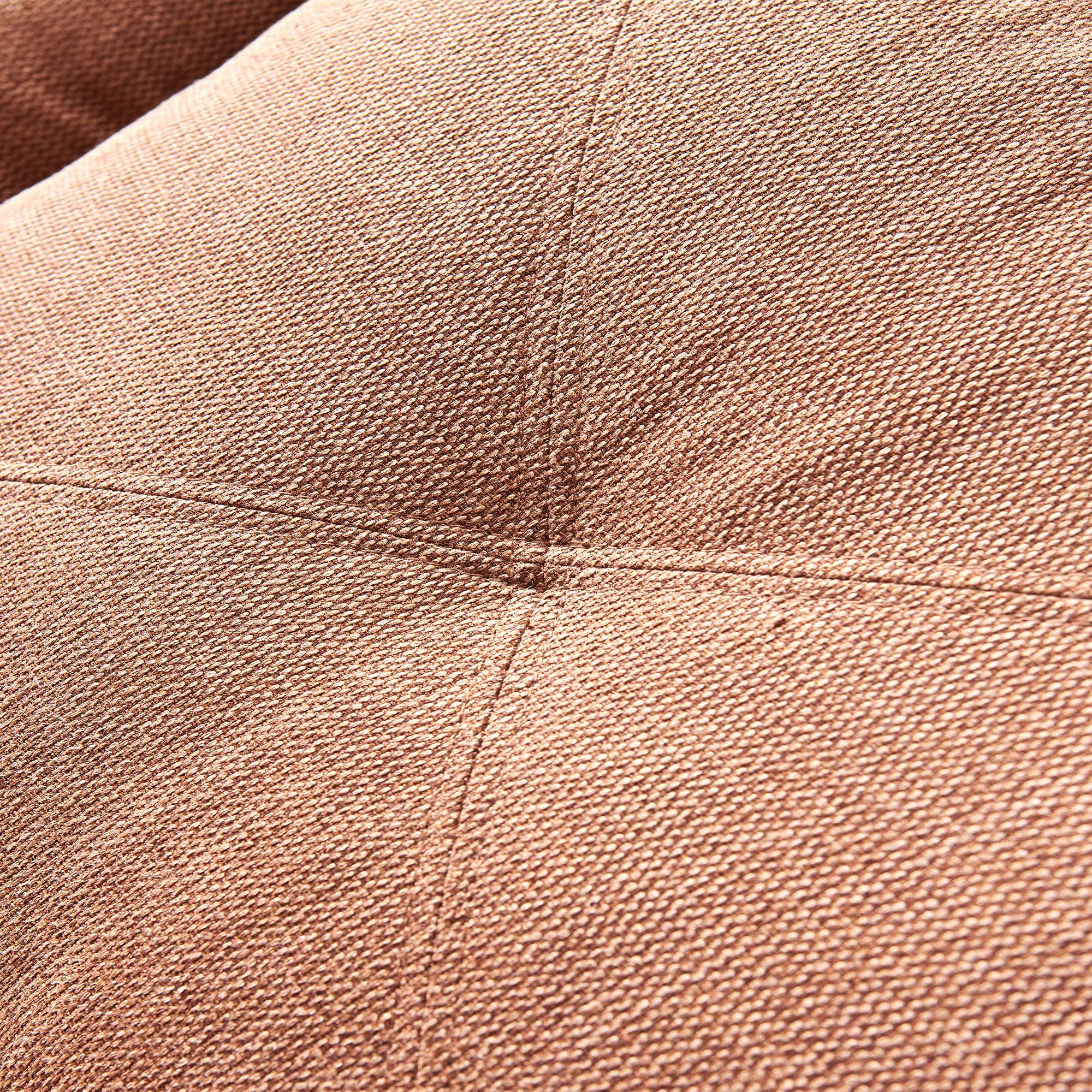TARTOP Furniture Linen Fabric Faux Leather Solid Wood Legs Upholstered Couches Sets with 2+3-Seat Sofa, Loveseat for Living Room,Brown