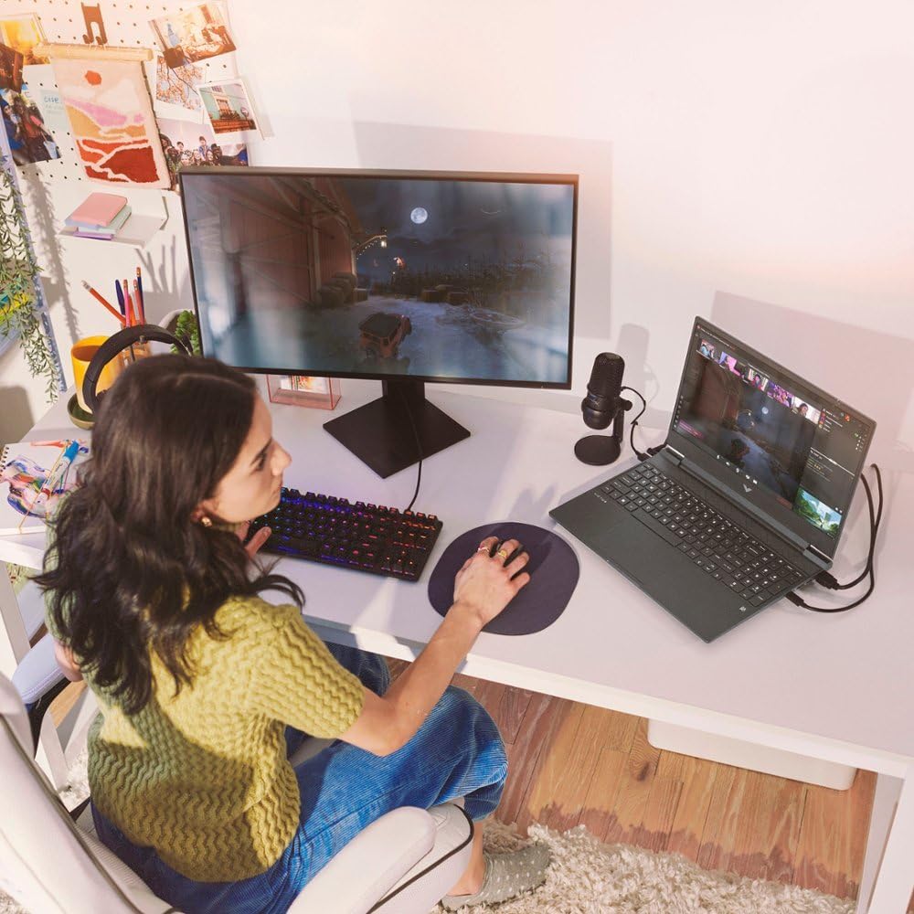 HP Victus 15 Gaming Laptop, 15.6" FHD 144Hz Display, AMD Ryzen 5 7535HS, 32GB DDR5 RAM, 2TB PCIe M.2 SSD, NVIDIA GeForce RTX 2050, HDMI, Webcam, Backlit Keyboard, Wi-Fi 6, Windows 11 Home, Silver