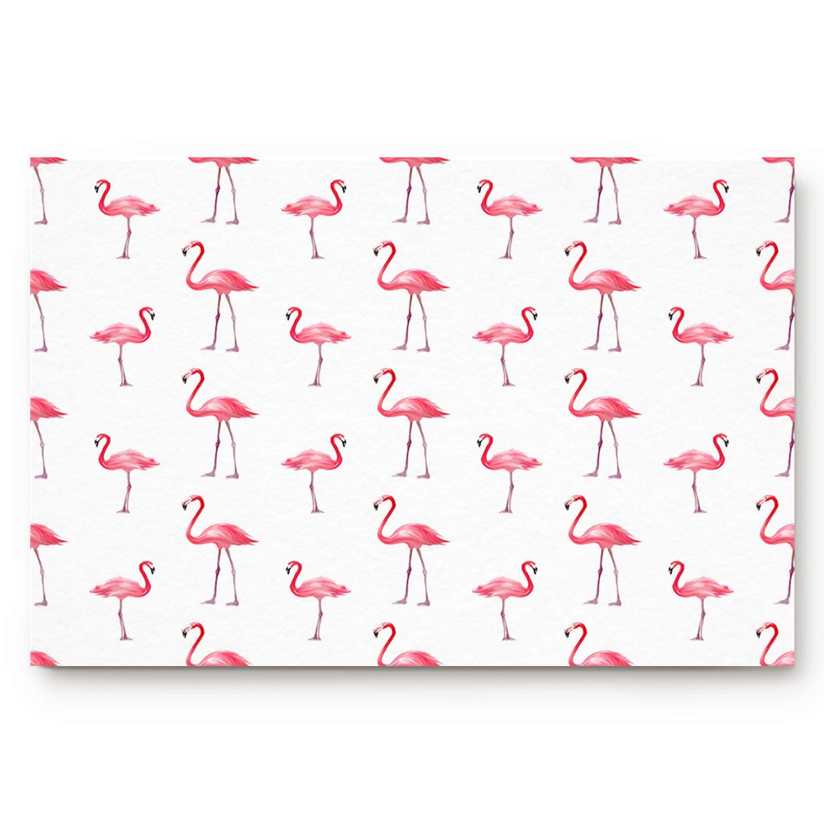 Door Mat Red Flamingo Print Doormat Non Slip Rug Bathroom/Bedroom/Kitchen/Office Indoor Floor Mats,Microfiber Memory Foam Bath Rugs 16x24Inch