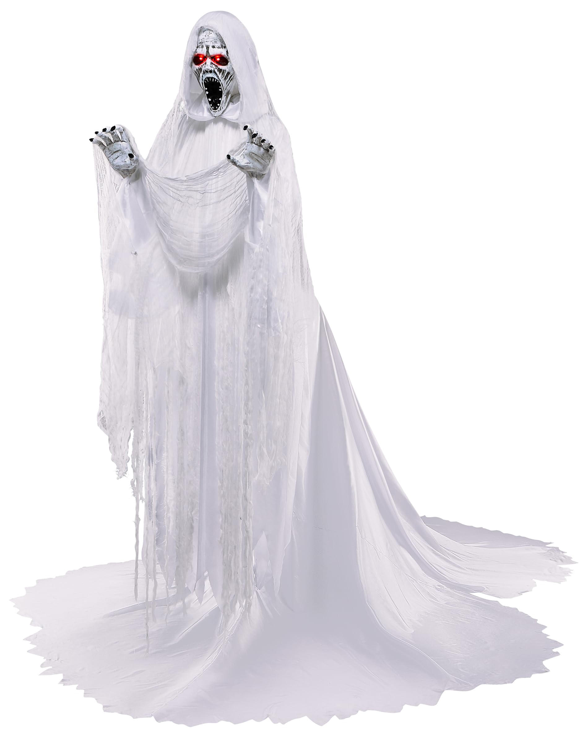 Spirit Halloween 7 Ft Emmeline Animatronic | Decorations | Animated | Light Up Red LED Eyes | Lunging Motion | Plays Sounds