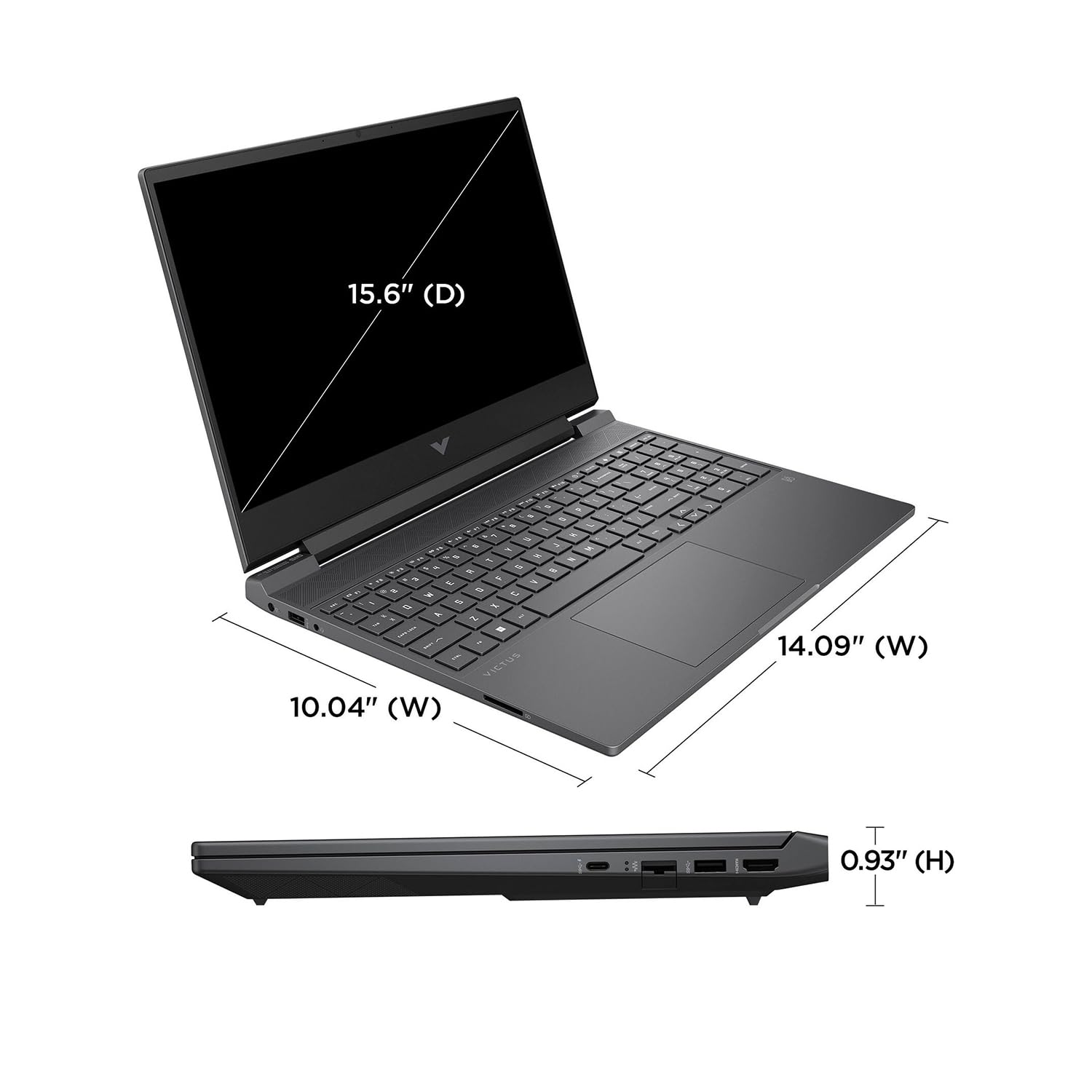 HP Victus 15 Gaming Laptop, 15.6" FHD 144Hz Display, AMD Ryzen 5 7535HS, 32GB DDR5 RAM, 2TB PCIe M.2 SSD, NVIDIA GeForce RTX 2050, HDMI, Webcam, Backlit Keyboard, Wi-Fi 6, Windows 11 Home, Silver