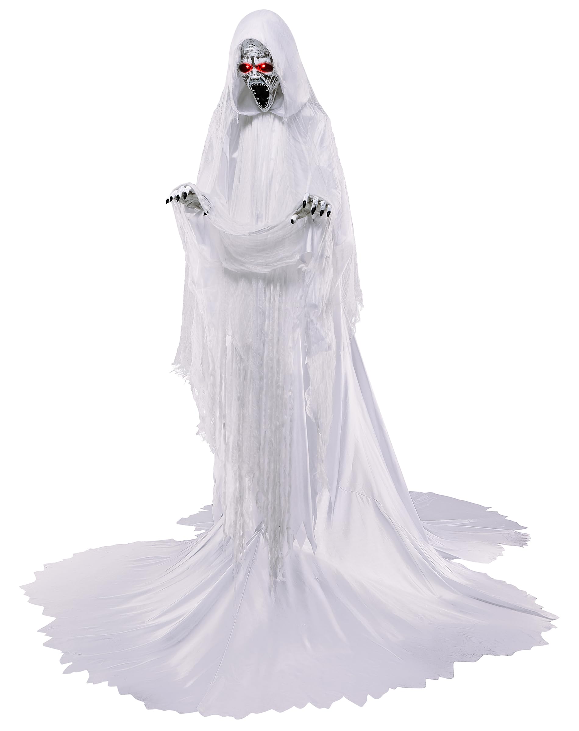 Spirit Halloween 7 Ft Emmeline Animatronic | Decorations | Animated | Light Up Red LED Eyes | Lunging Motion | Plays Sounds