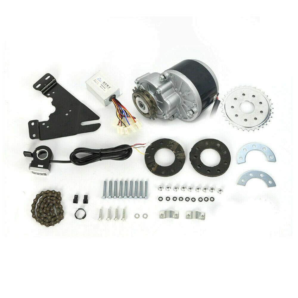 HENHAIY 24V Electric Bike Drive Motor Kit, Electric Bike Conversion Kit Thumb Kit, Mountain E-Bike Conversion Thumb Kit, DIY Electric Bicycle for Hub Diameter Less Than 36MM