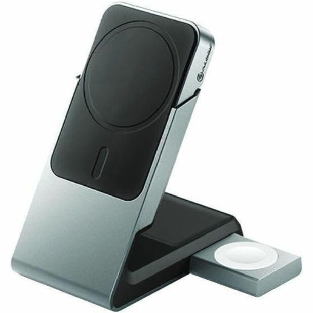 ALOGIC Matrix 3-in-1 Universal Magnetic Charging Dock with Apple Watch Charger for iPhone 15 Pro Max, 15 Pro, 15 Plus, 15, 14,13, 12, Apple Watch, Airpods Pro for Apple Devices - Black