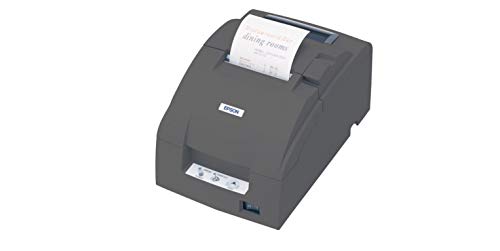 Epson C31C514A8531 TM-U220B Dot Matrix Receipt Printer, 9 Pin, USB with DB9 Serial Interface, Autocutter, with Power Supply, Dark Gray