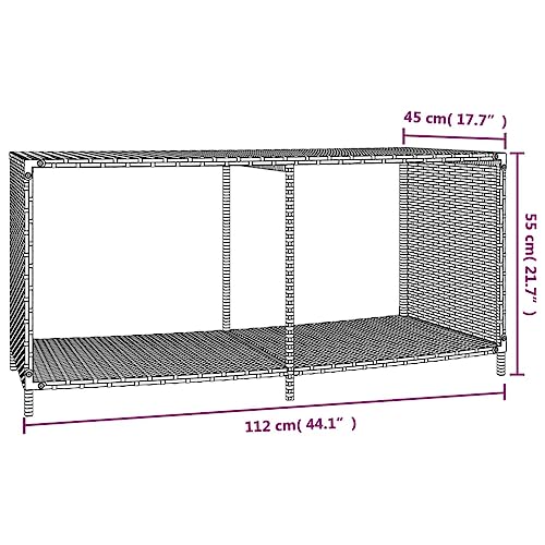 GOLINPEILO Spa Surround Black Poly Rattan and Solid Wood Acacia, Poly Rattan Outdoor Massage Hot Tub Frame with 2 Storage Shelf and 2 Spa Step, Patio Outdoor Hot Tub Surround, -9972