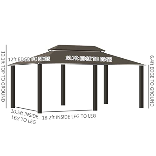 ZHYHSM-111 Hardtop Gazebo with Privacy Curtains Outdoor Canopy Gazebo with Aluminum Frame for Sun-Shade Gardens, Patios, Backyards