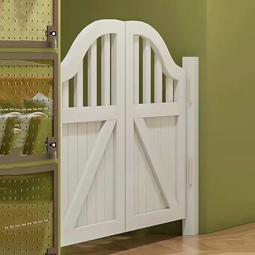 QIDOTS Custom Arch Top Cafe Doors Wood Saloon Swinging Doors Auto Close Basement Kitchen Pantry Emporium Partition Doors Interior Decor Bar Cowboy Doors, Easy to Install (Size : W85xh100cm (33x39in))