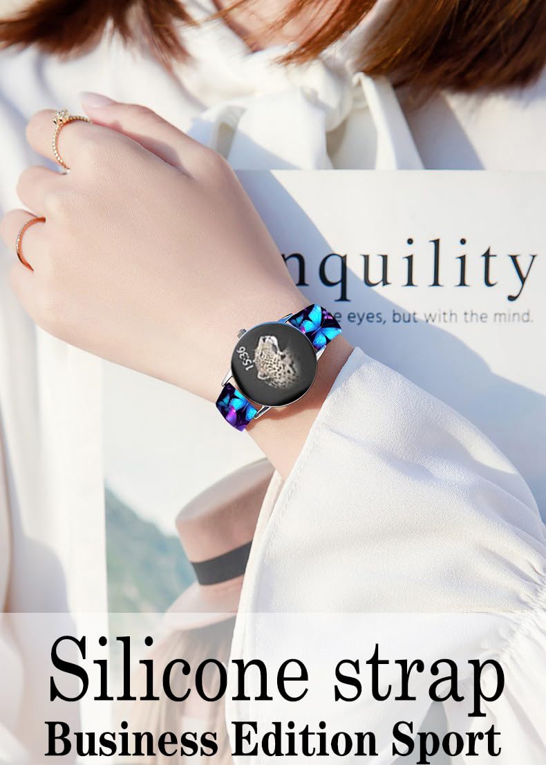20mm Silicone Sport Bands Compatible for Galaxy Watch 6/Watch 5/Galaxy Watch 4 40mm 44mm/Classic 42mm 46mm/Watch 3 41mm, Active 2 Watch Bands,Cool Replacement Strap for Women Men(blue purple