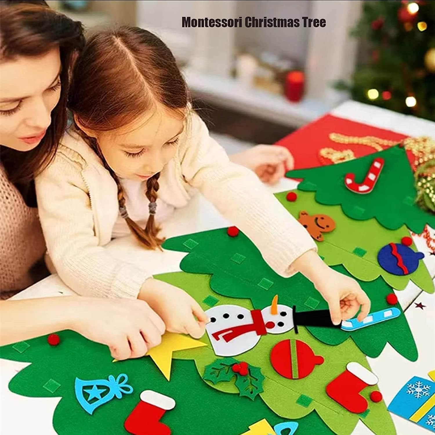 Everized Felt Christmas Tree for Toddlers, Toddler Christmas Tree, Felt Christmas Tree for Kids, Montessori Christmas Tree for Toddlers, Everized Interactive Christmas Tree for Toddlers