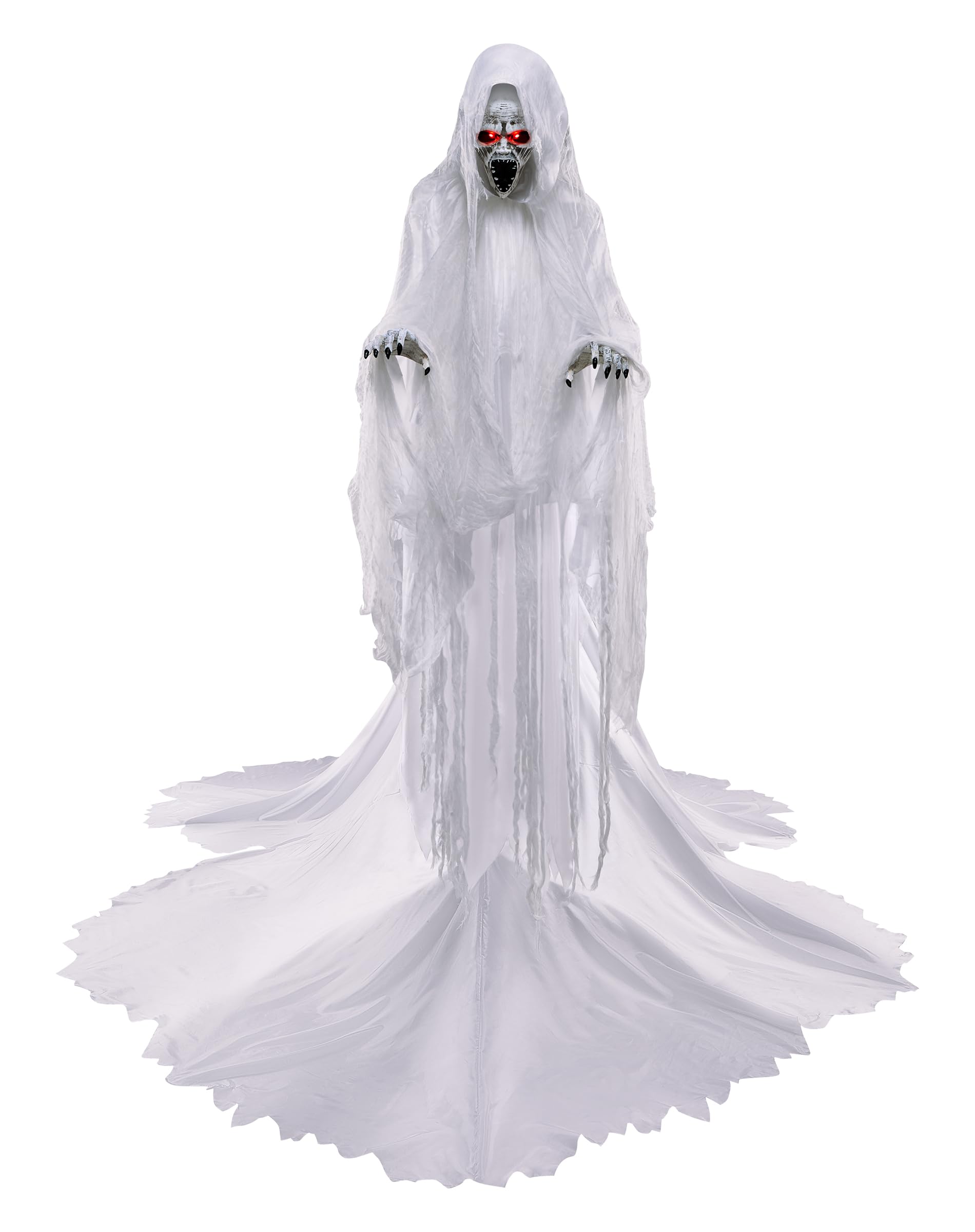 Spirit Halloween 7 Ft Emmeline Animatronic | Decorations | Animated | Light Up Red LED Eyes | Lunging Motion | Plays Sounds