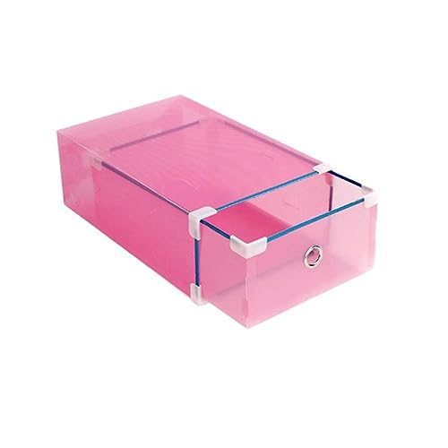 CHDHALTD Shoe Storage Box, Stackable Shoe Organizer,Under Bed Shoe Organizers Storage Boxes, Universal Shoe Storage Boxes for Men and Women(pink)