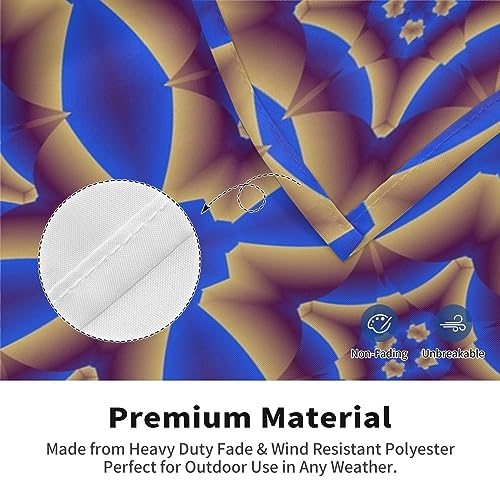 Tile Cube Reversible Flag 2x3ft | Outdoor/Indoor Decoration | Metal Grommet | Quick Dry | Great For Lawn, Balcony, Party