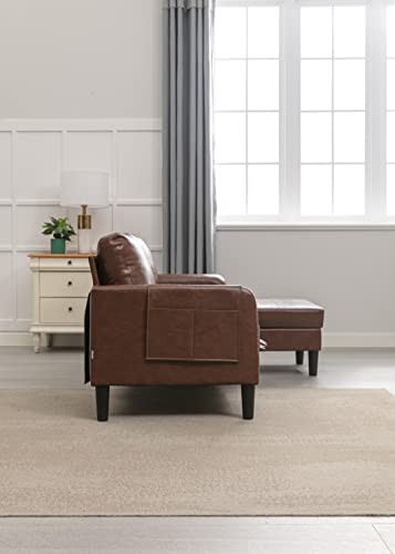 Eafurn L-Shaped Sectional Sofa w/Pull Out Bed & Storage Space,Comfy Sleeper Couch with Chaise, 3-seat Upholstered Convertible Corner Sofa & Couches, Suitable for Living Room